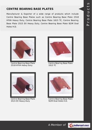 Dyna Engineering Works, New Delhi, Centre Bearing Base Plates | PDF