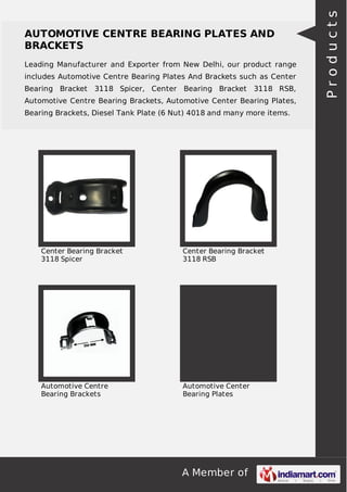 Dyna Engineering Works, New Delhi, Centre Bearing Base Plates | PDF