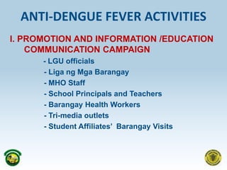 Anti-Dengue Fever Activities | PPT