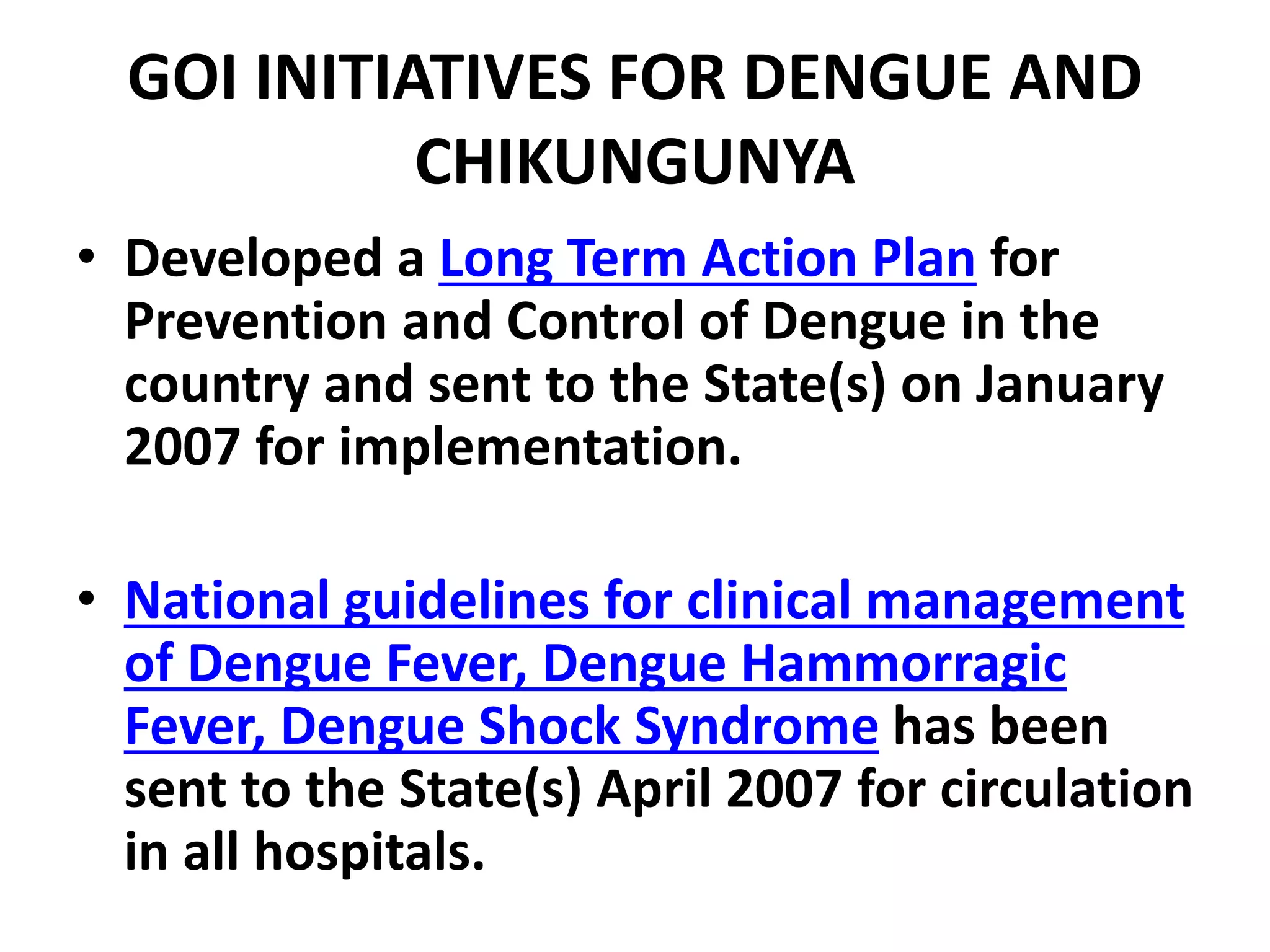 DENGUE CONTROL PROGRAMME-INDIA | PPTX
