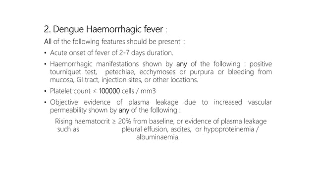Dengue Fever - Brief Description, Diagnosis and Management | PPT