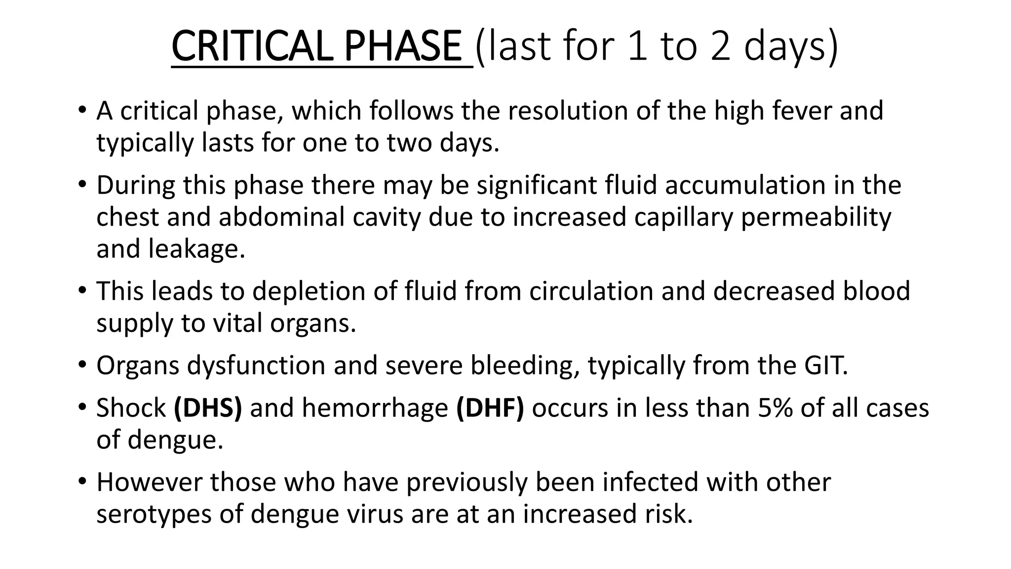 Dengue, DHF, DSS, prevention, prognosis and its management | PPTX
