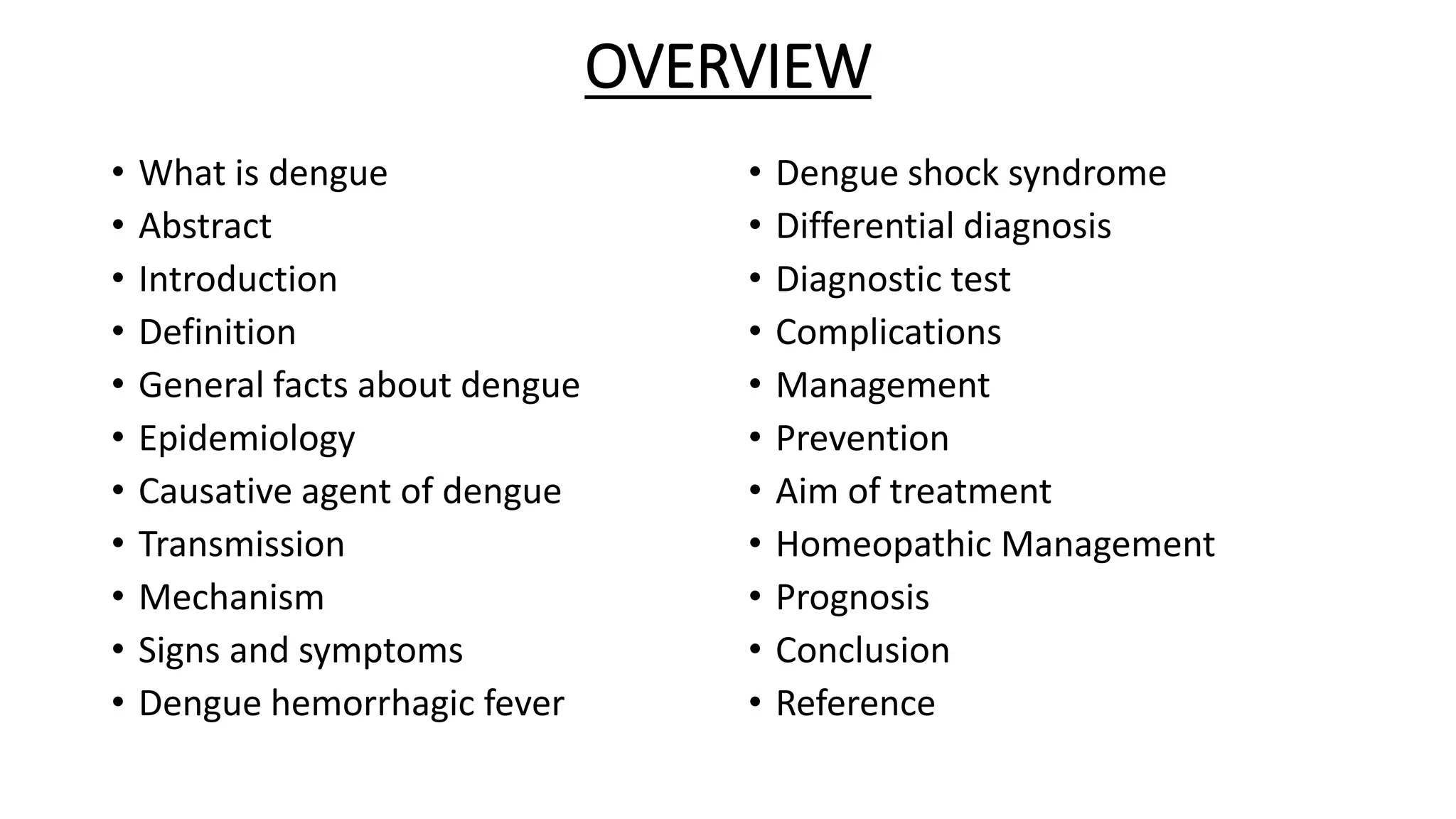 Dengue, DHF, DSS, PREVENTION, MANAGEMENT, TREATMENT | PPTX