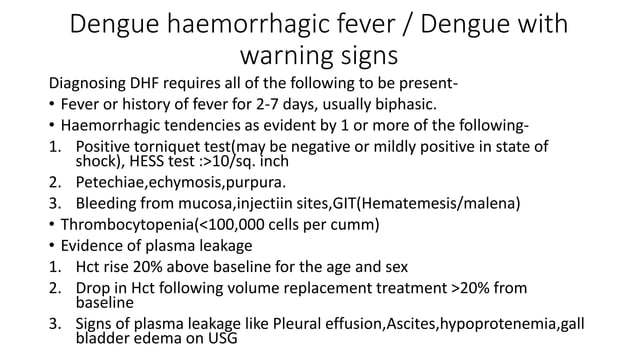 DENGUE - classification, symptoms and treatment | PPT
