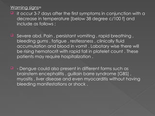 Dengue disease medical symptoms treatment | PPTX | Infectious Diseases ...
