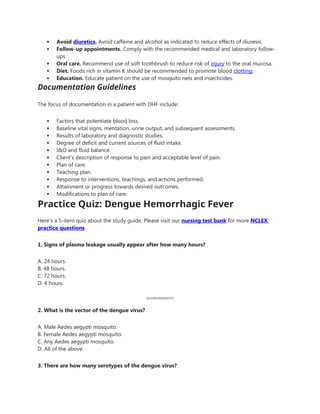 Dengue.lession plan - B.sc nursing students | DOCX