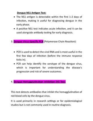 DENGUE VIRUS INTRODUCTION AND TYPES OF DENGU | PDF