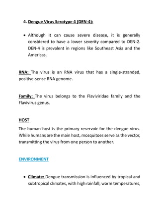 DENGUE VIRUS INTRODUCTION AND TYPES OF DENGU | PDF