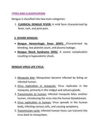 DENGUE VIRUS INTRODUCTION AND TYPES OF DENGU | PDF