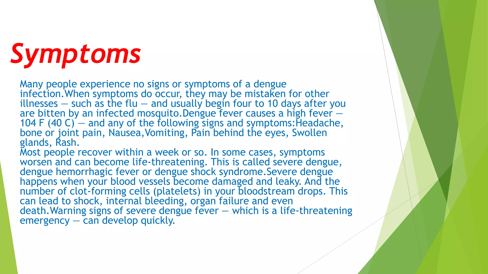 Dengue disease ppt | PPT