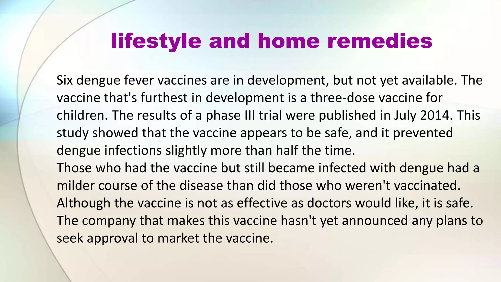 Dengue fever- a medical study ( definition, management ,prevention ...