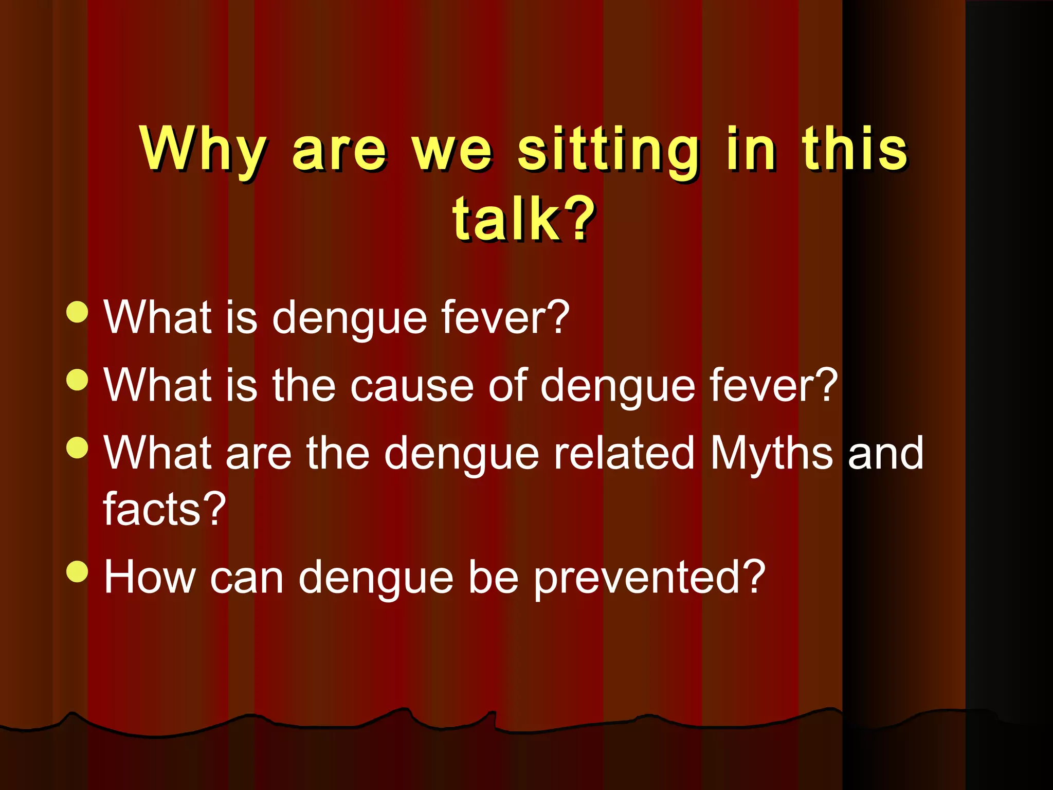 Dengue Fever Mosquito; Awareness Campaign in Pakistan (Talk 02) | PPT