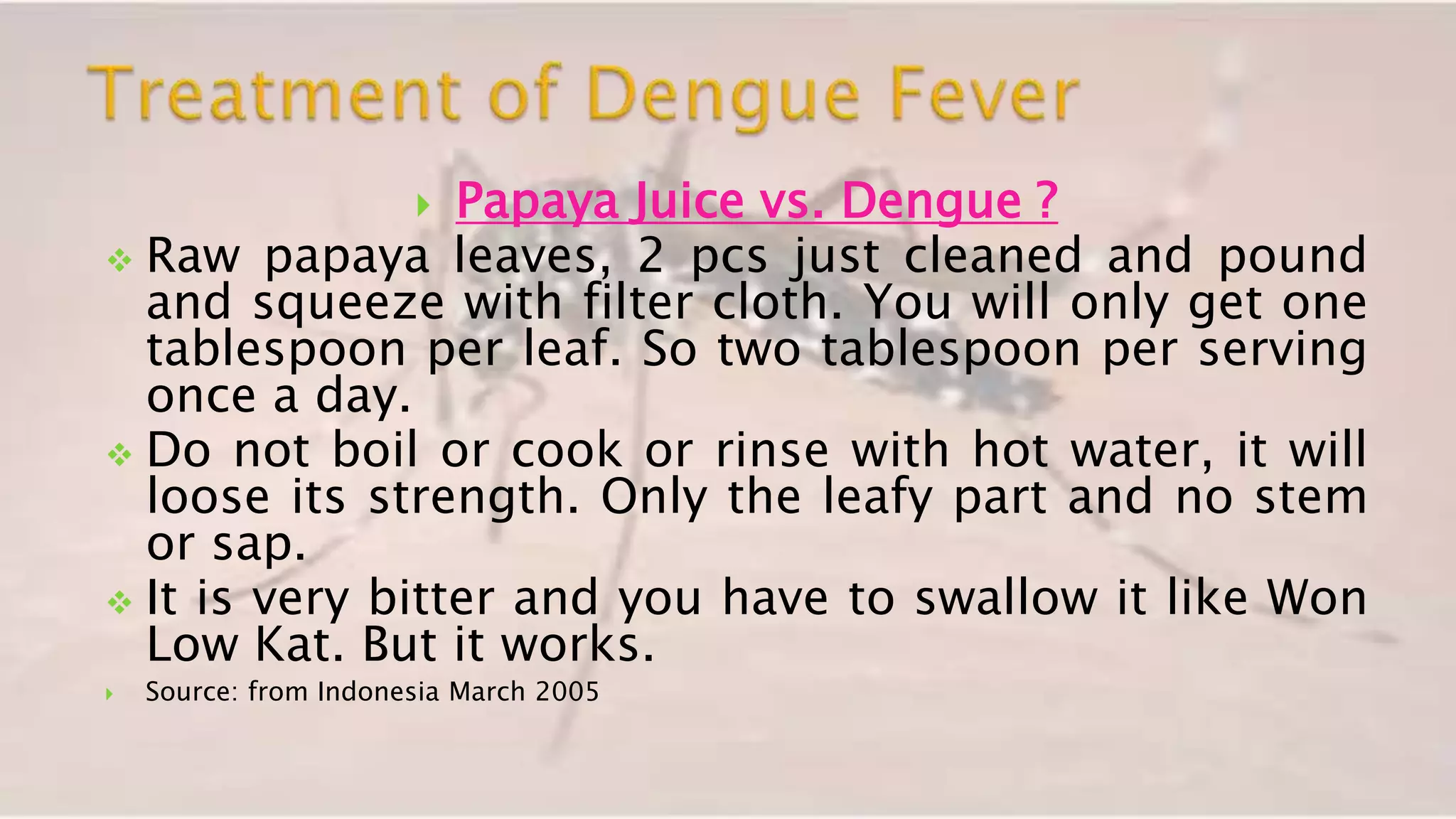Dengue fever ppt(1) | PPT