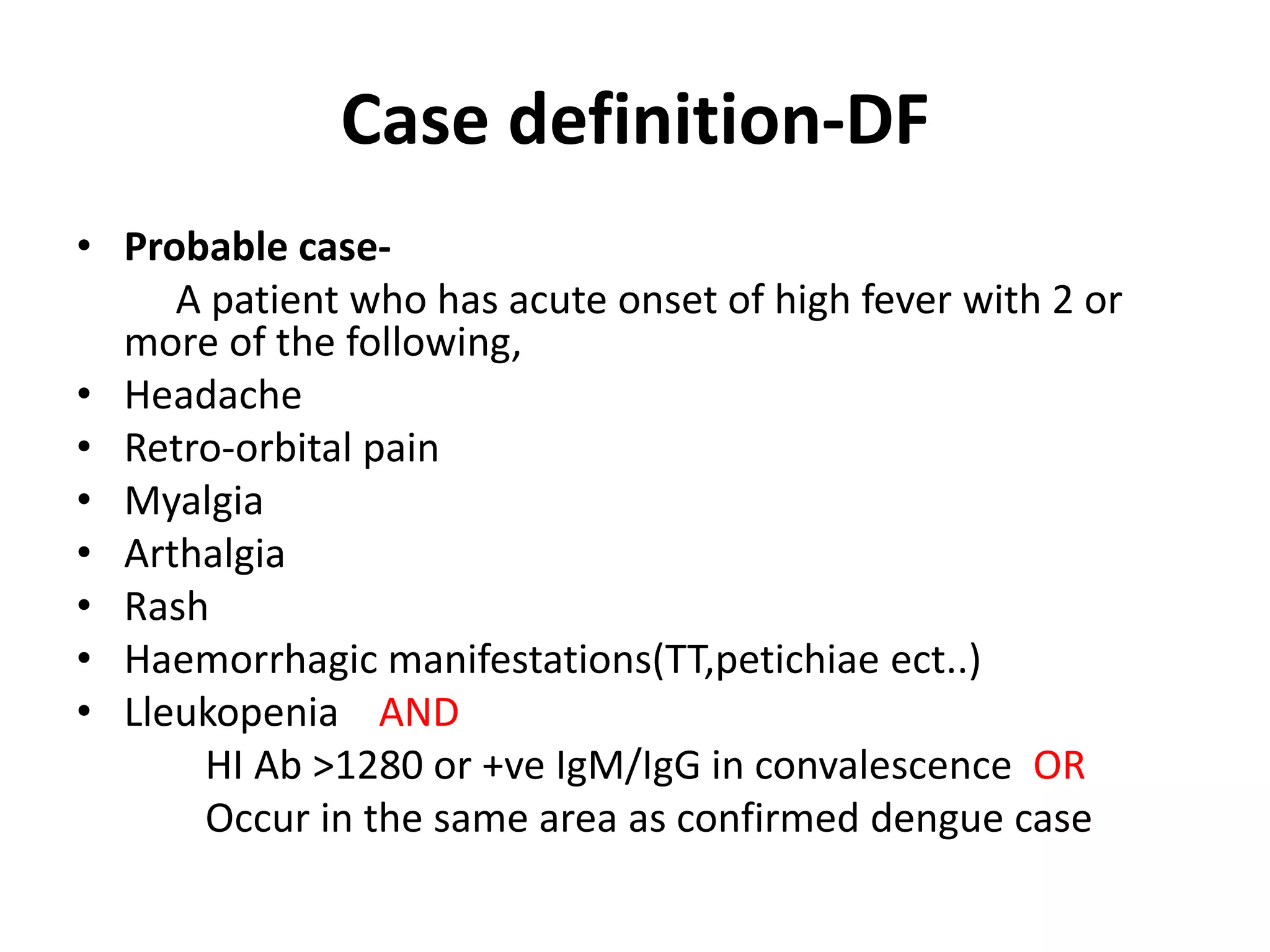Dengue haemorrhagic fever diagnosis & management | PPTX