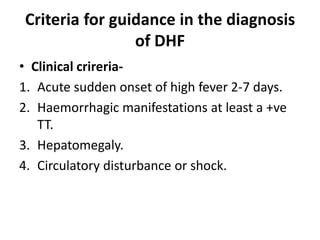 Dengue haemorrhagic fever diagnosis & management | PPTX
