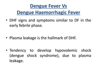 Dengue haemorrhagic fever diagnosis & management | PPTX