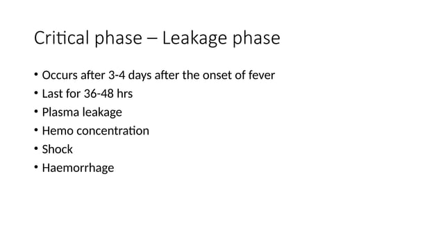 DENGUE MANAGEMENT- AS PER LATEST WHO GUIDELINES | PPTX