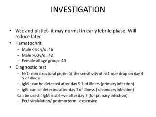 PROBLEMS AND MANAGEMENT OF DENGUE FEVER .pptx