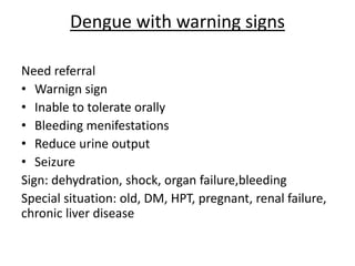 PROBLEMS AND MANAGEMENT OF DENGUE FEVER .pptx