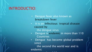 Dengue Causes and its Symptoms- School Project | PPTX