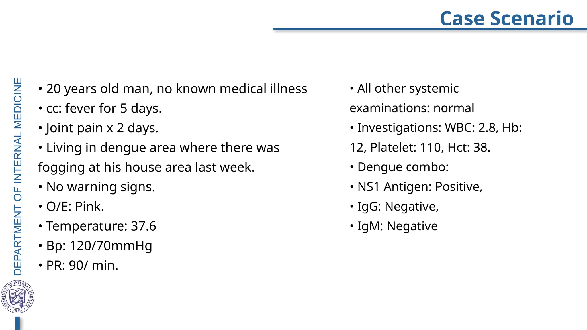 Dengue report management from mild to severe | PPT