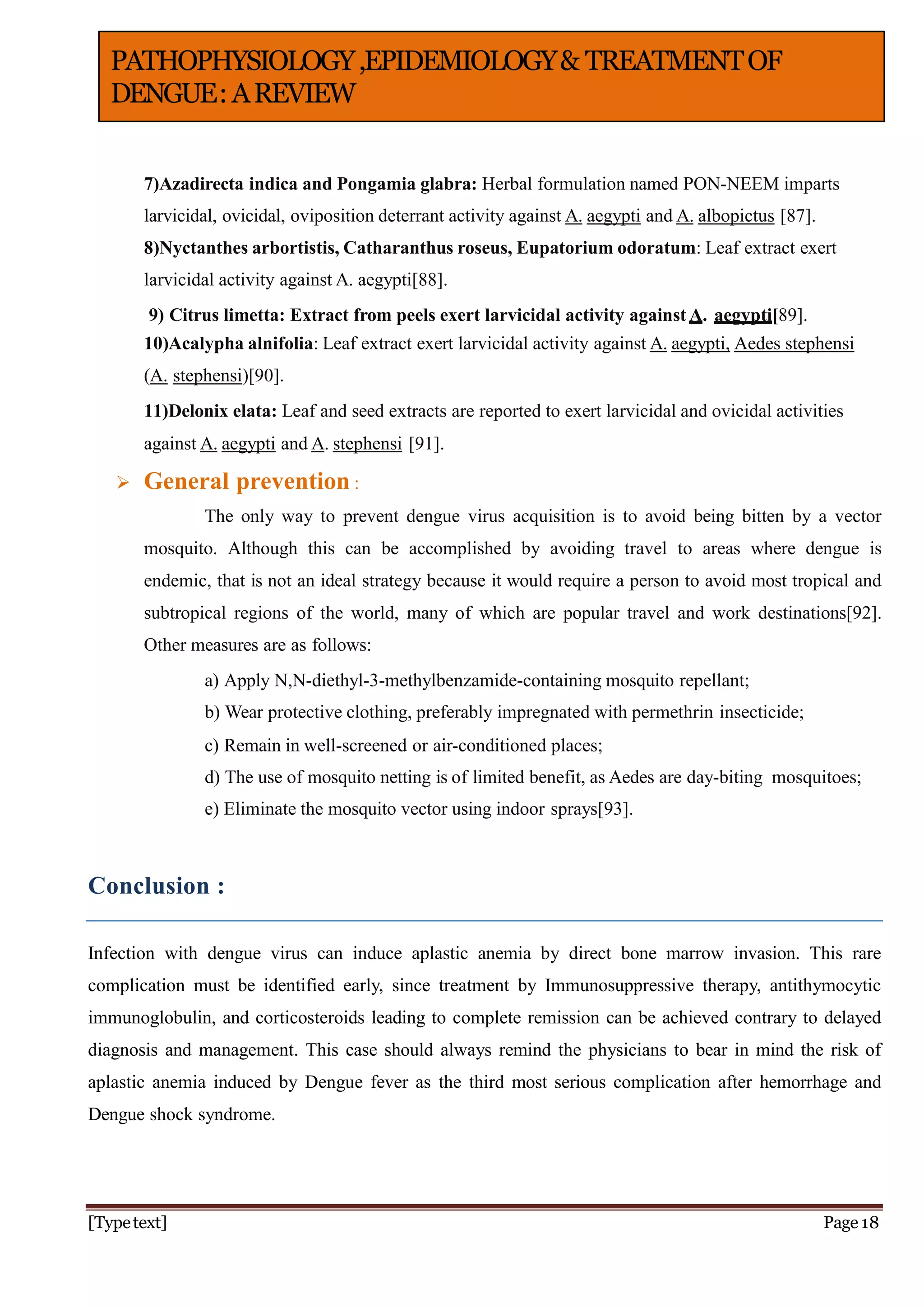 DENGUE REVIEW ARTICLE | PPTX