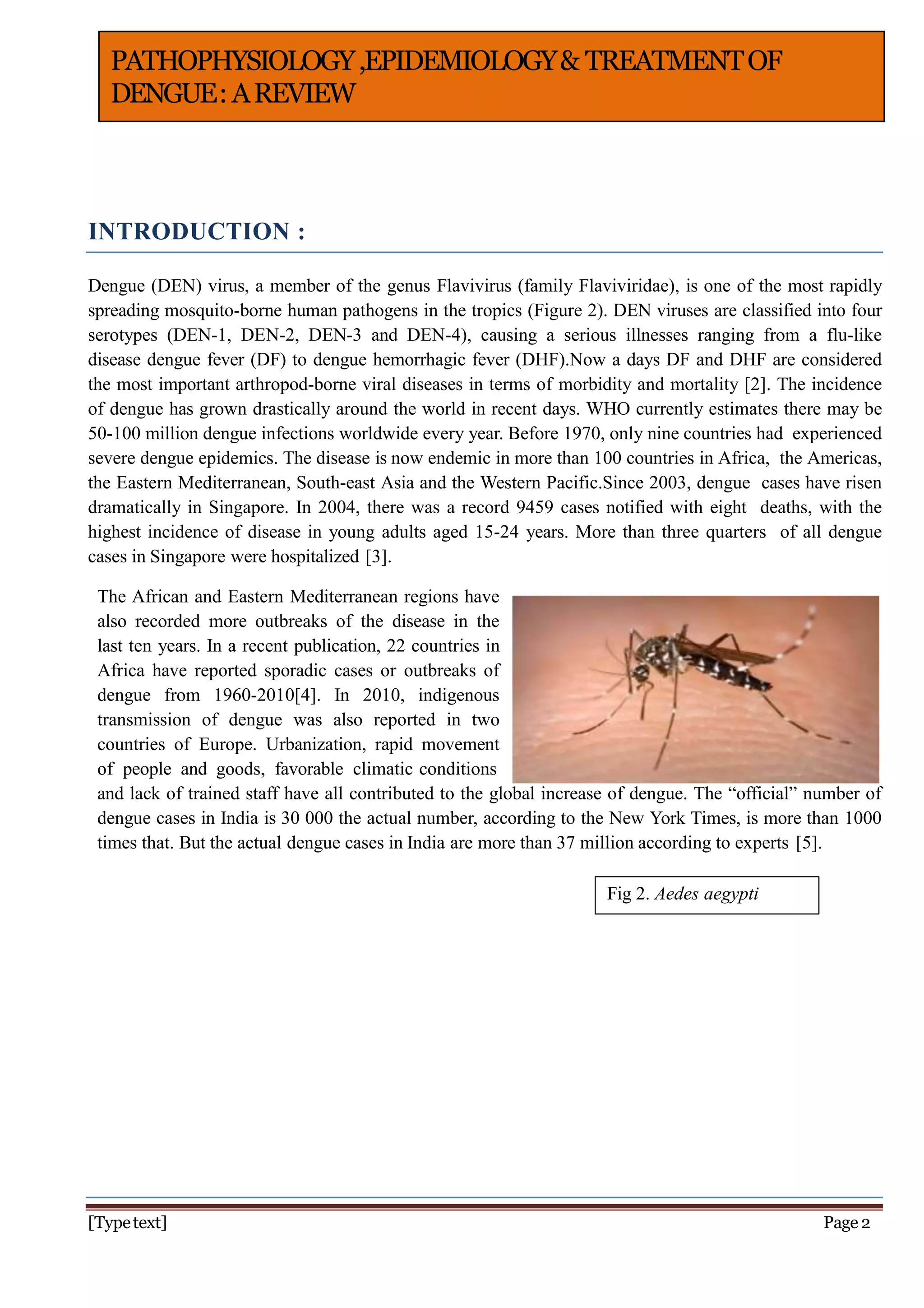 DENGUE REVIEW ARTICLE | PPTX