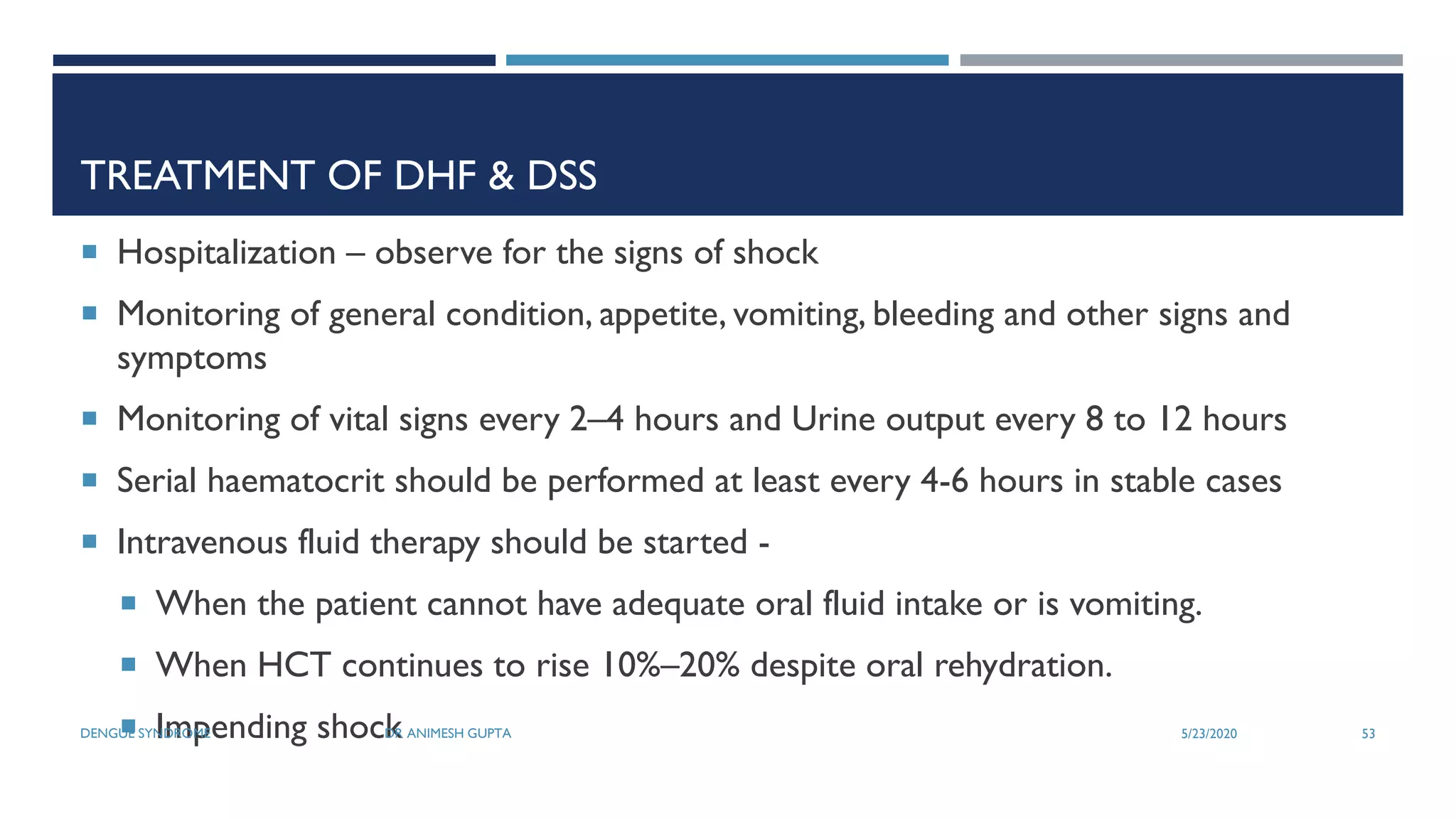 Dengue Syndrome (Dengue Fever, Dengue Haemorrhagic Fever & Dengue Shock ...