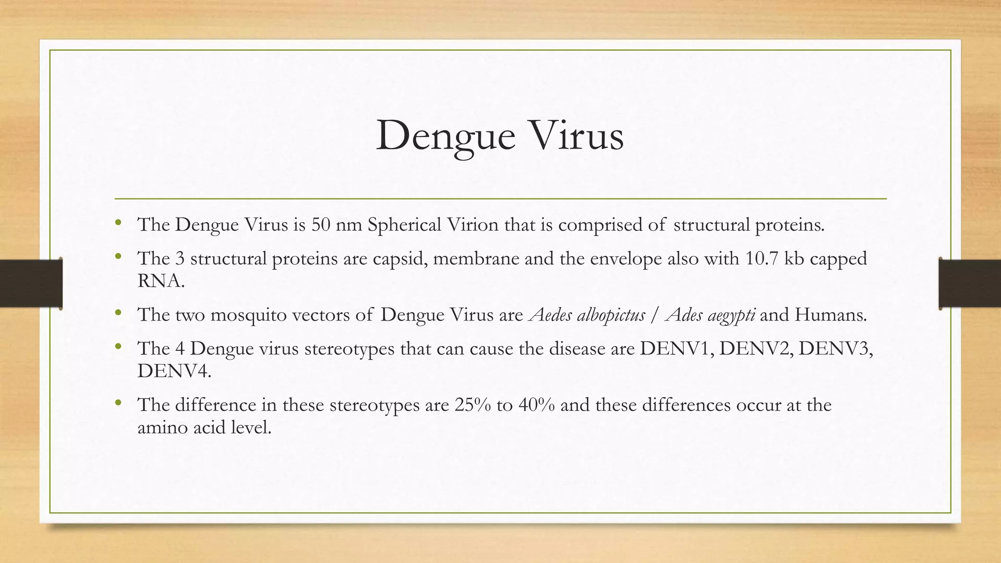 Dengue virus | PPTX | Infectious Diseases | Diseases and Conditions