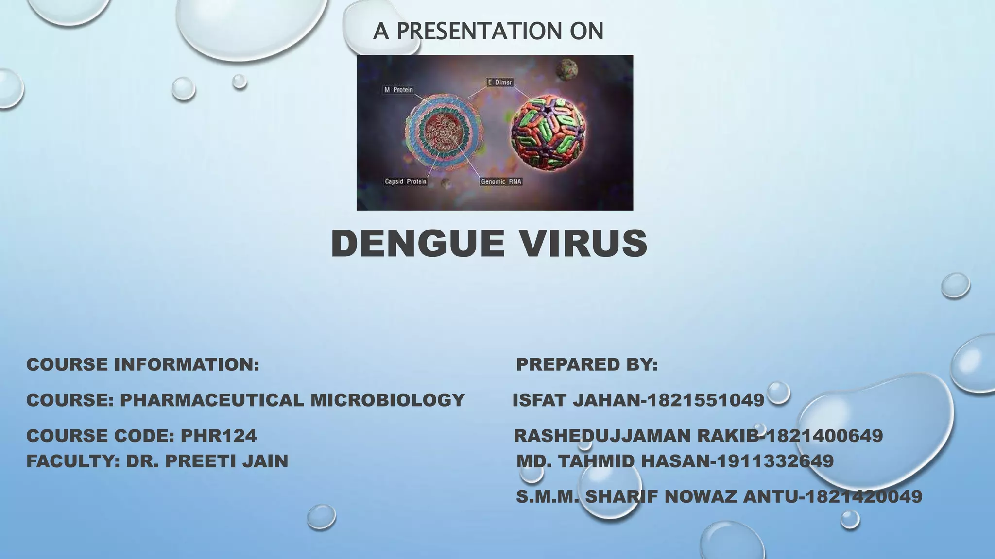 A presentation on Dengue Virus. | PPTX