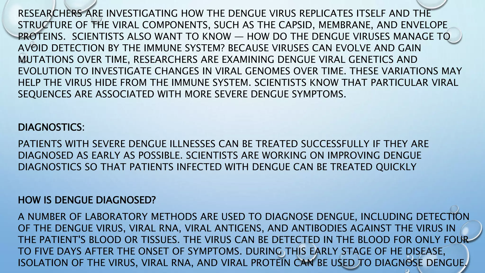 A presentation on Dengue Virus. | PPTX