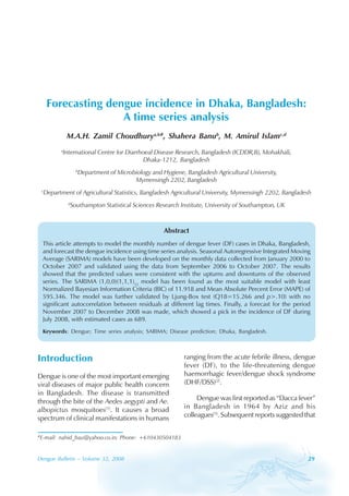DengueWHO_MdChoudhury.pdf | Infectious Diseases | Diseases and Conditions