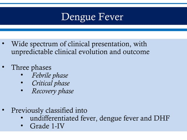 Dengue who_protocol | PPT | Infectious Diseases | Diseases and Conditions