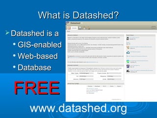 Cliff Denhom, Stream Restoration Inc., "Datashed Overview and Q&A" | PPT