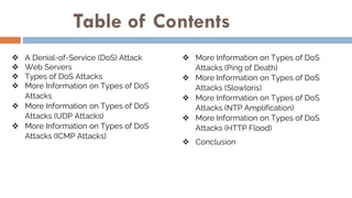Denial of-service (do s) attack | PPTX