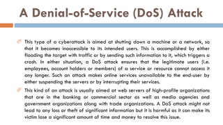 Denial of-service (do s) attack | PPTX
