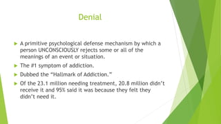 Denial in addiction | PPTX