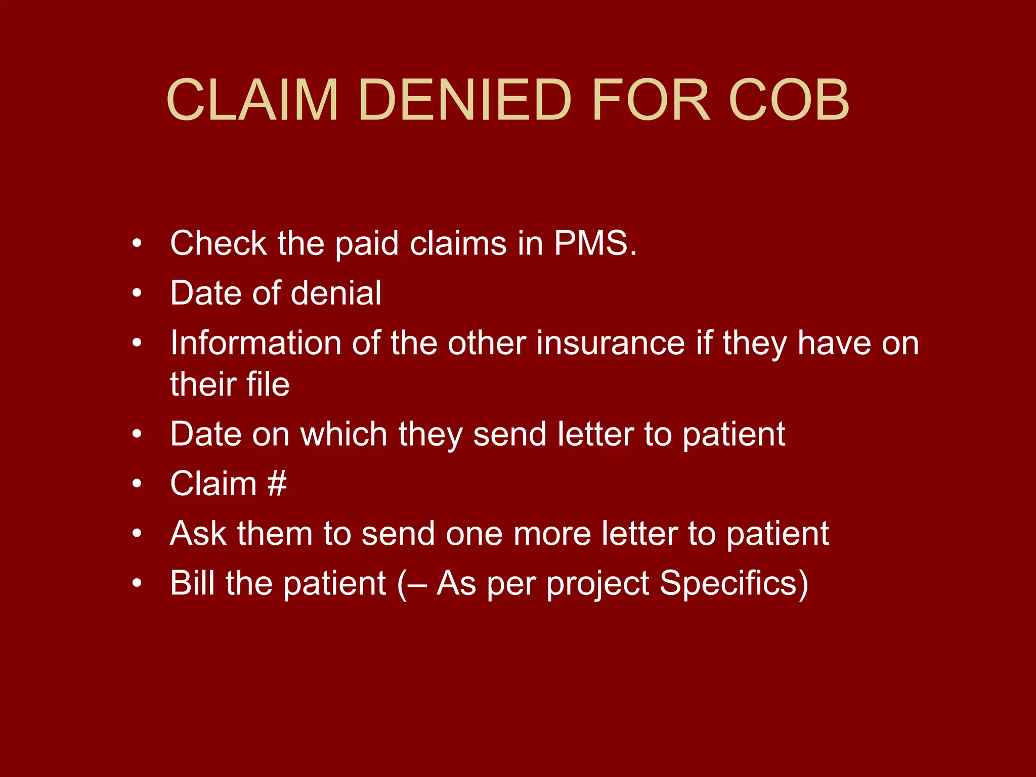 Denial management presentation | PPT