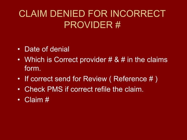 Denial management presentation | PPT | Motor Insurance | Insurance