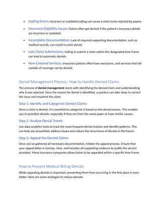 Denial Management in Medical Billing How to Improve Your Practice’s ...