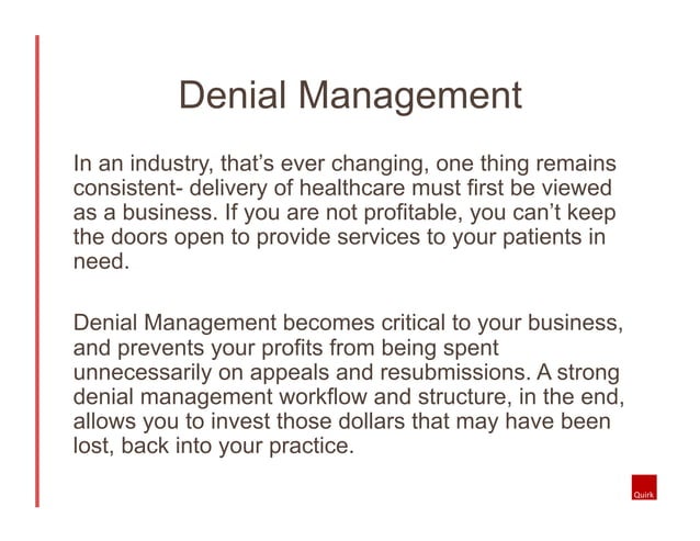 Denial Management | PDF
