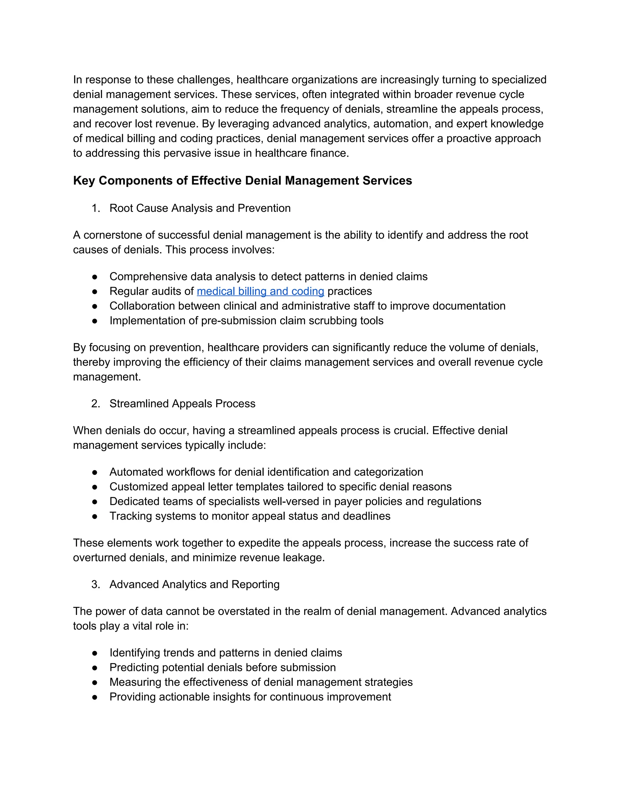 Mastering Denial Management: A Key to Effective Medical Claim Management | PDF