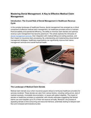 Mastering Denial Management: A Key to Effective Medical Claim ...