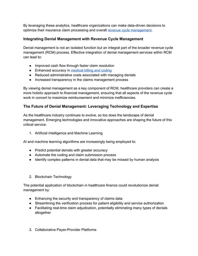 Mastering Denial Management: A Key to Effective Medical Claim ...