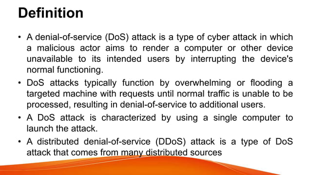 Denial of service | PPTX