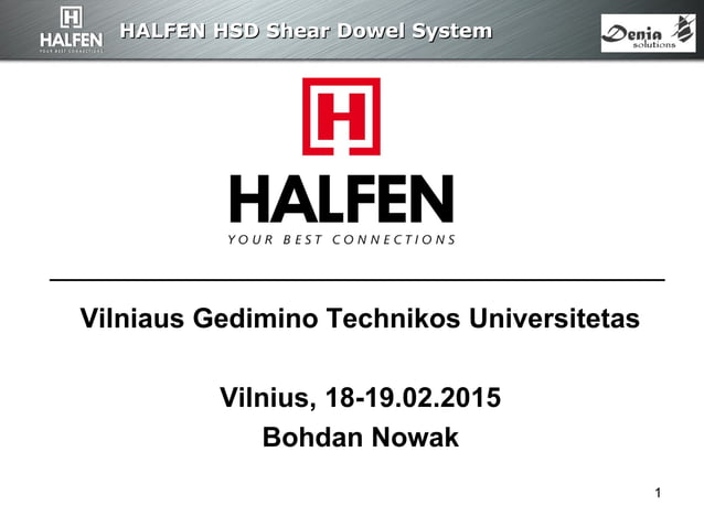 Deformacinių siūlių sujungimo sistema HALFEN HSD | PPT
