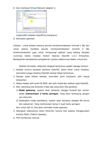 Tutorial ClearOS Enterprise 5.2 (Step By Step) | PDF