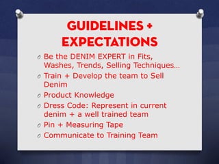 Denim Fit Specialist Power Point | PDF