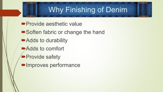 Denim finishing | PPTX