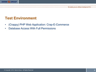 What Permissions Does Your Database User REALLY Need? | PDF